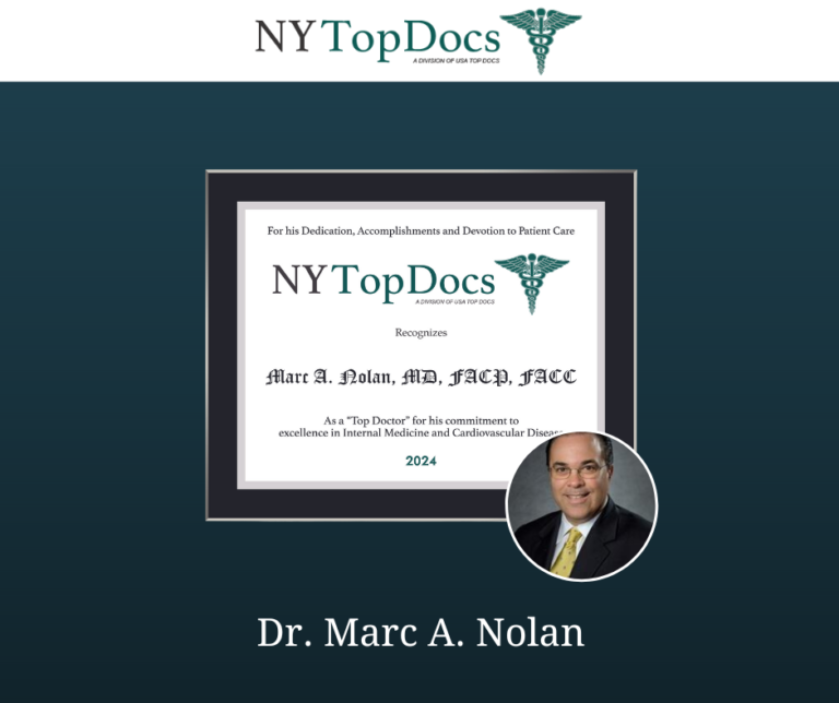 NY Top Docs Approves Dr. Marc A. Nolan For 2024